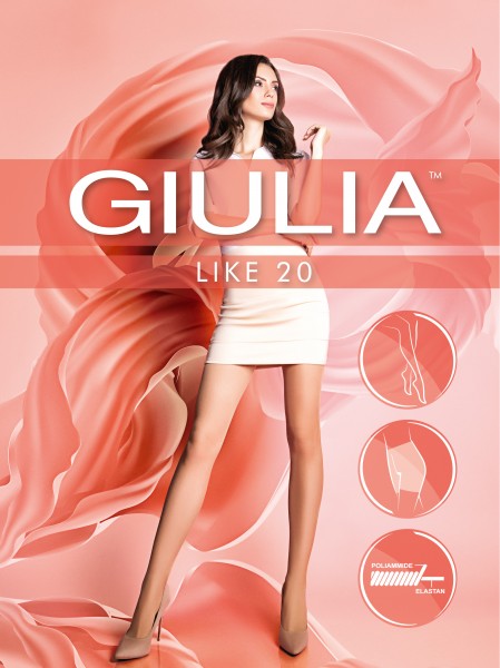 GIULIA Like 20 - Classic tights with reinforced pantie and toes